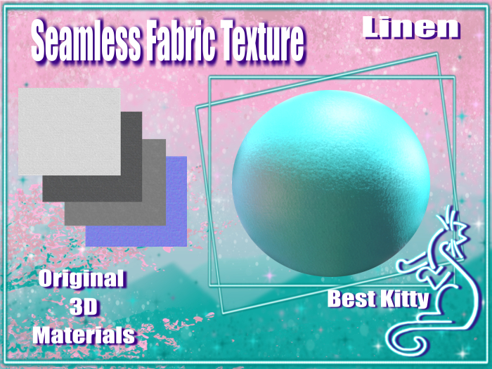 Second Life Marketplace - Best Kitty Seamless 3D Textures and Materials: Linen Fabric